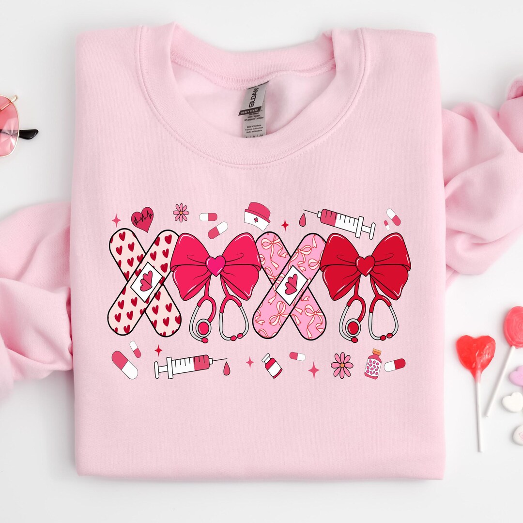 Nurse Sweatshirt, Valentines Day Nurse Shirt, Valentines Nurse Sweater ...