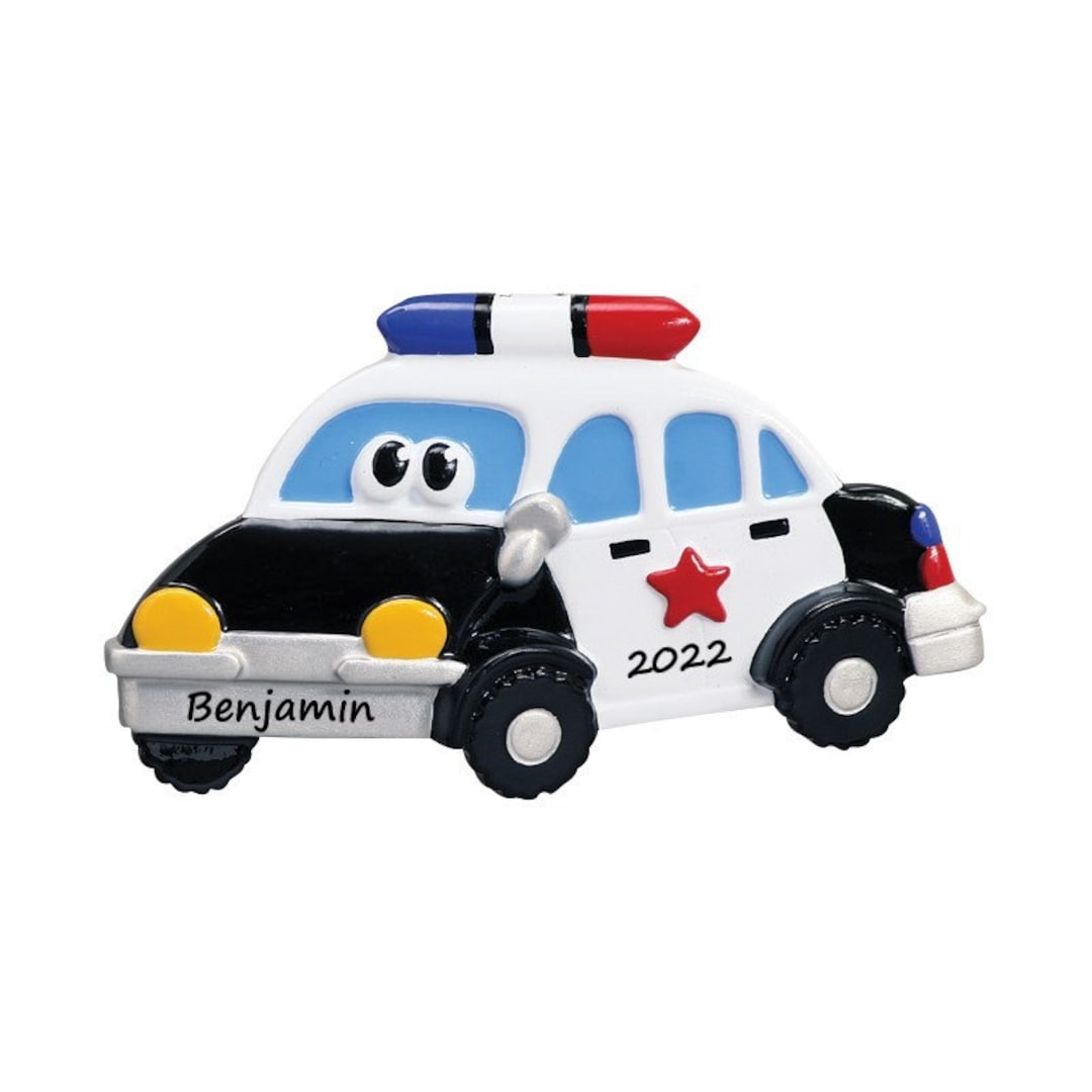Police Car Ornament for Kids Personalized Police Car Christmas Ornament ...