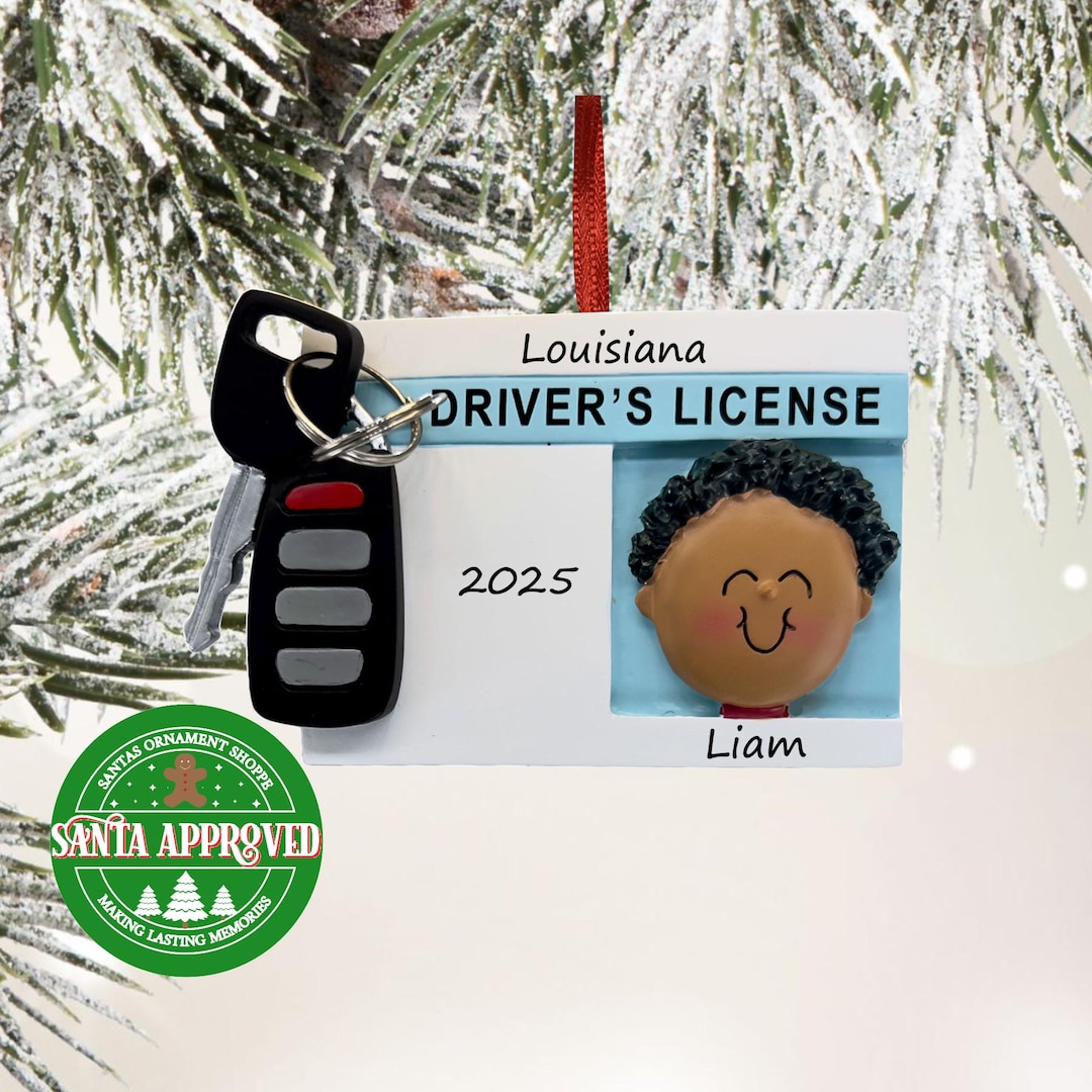 Personalized New Driver Ornament - Driver's License Christmas Ornament ...