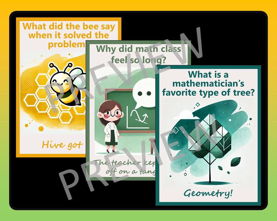 Funny Math Puns Poster Bundle: STEM Classroom Decor (PDF Download) - Etsy