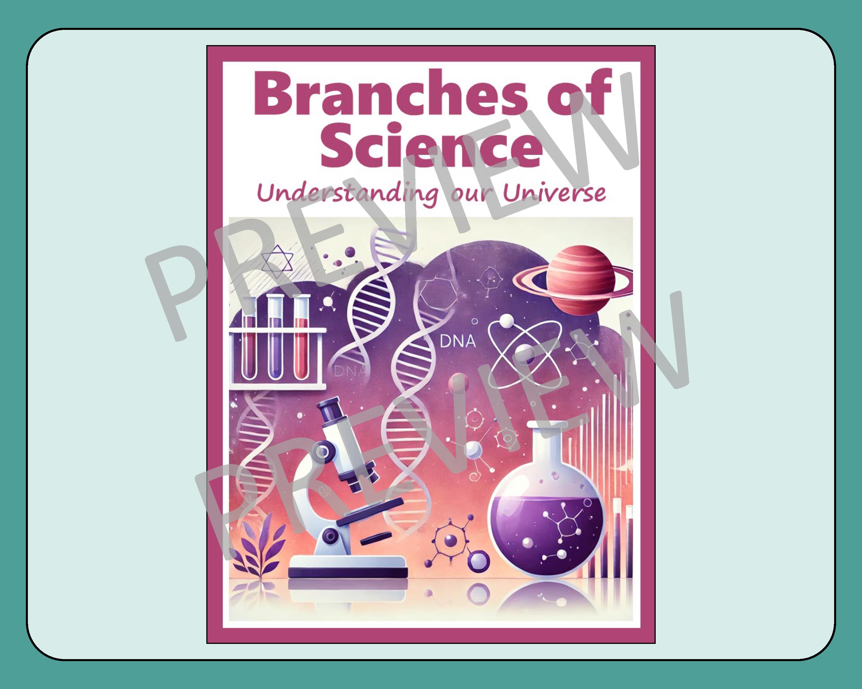 Science Classroom Posters: Branches of Science, STEM Education (PDF ...