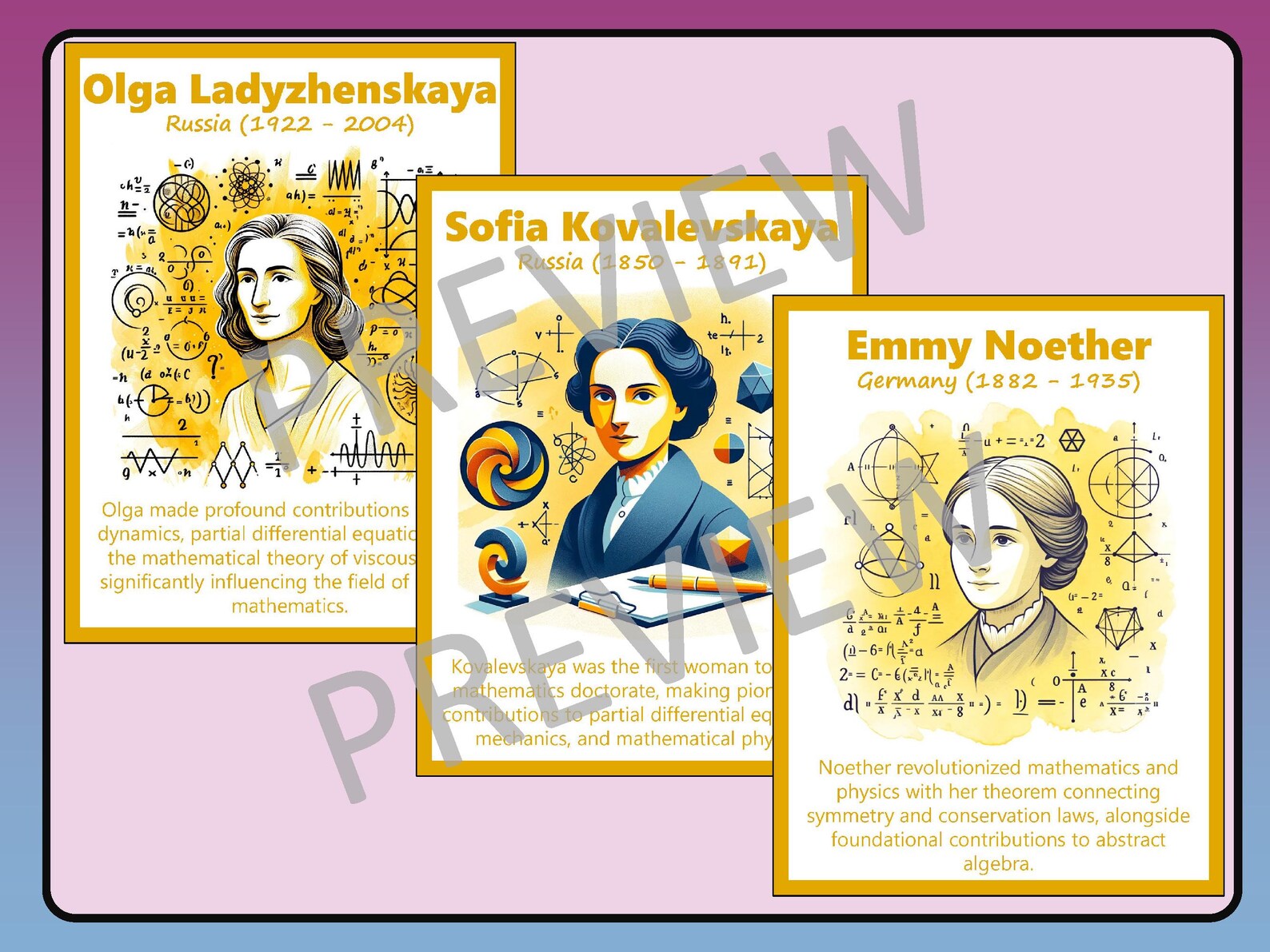 Women in Mathematics Posters: Inspiring STEM Classroom Decor (PDF ...