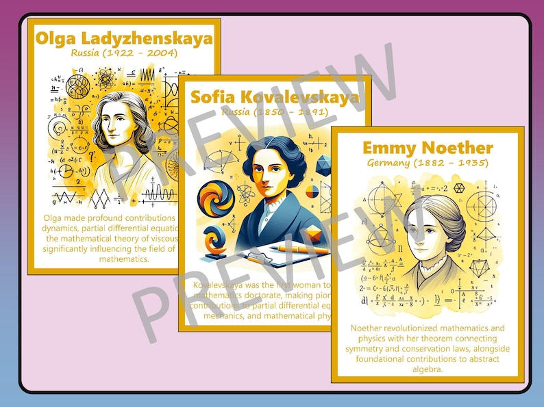 Women in Mathematics Posters: Inspiring STEM Classroom Decor (PDF ...
