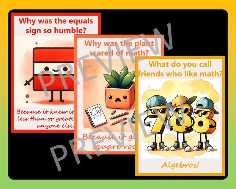 Funny Math Puns Poster Bundle: STEM Classroom Decor (PDF Download) - Etsy