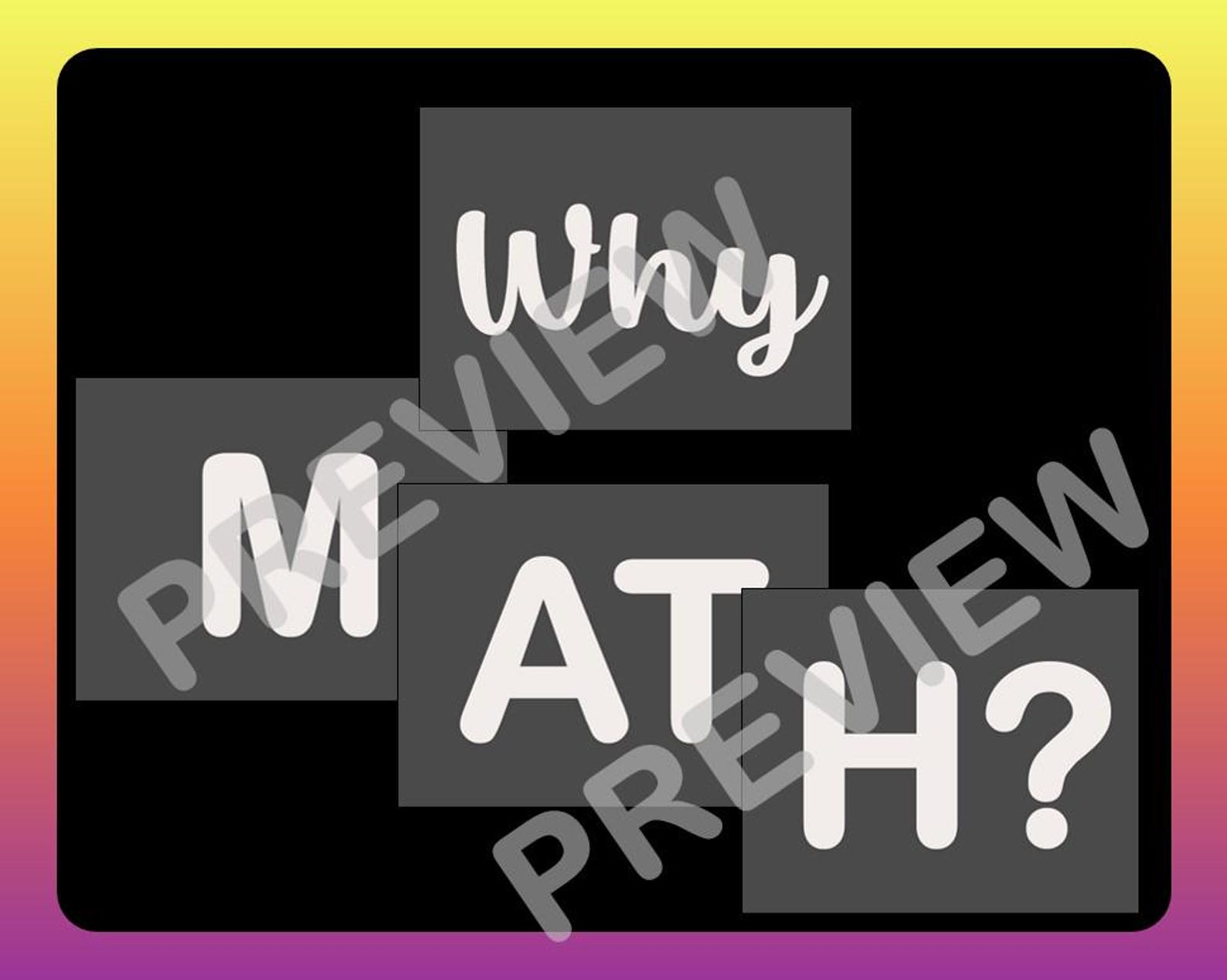 Why Learn Math Posters | Growth Mindset Motivational Math Quotes Poster ...