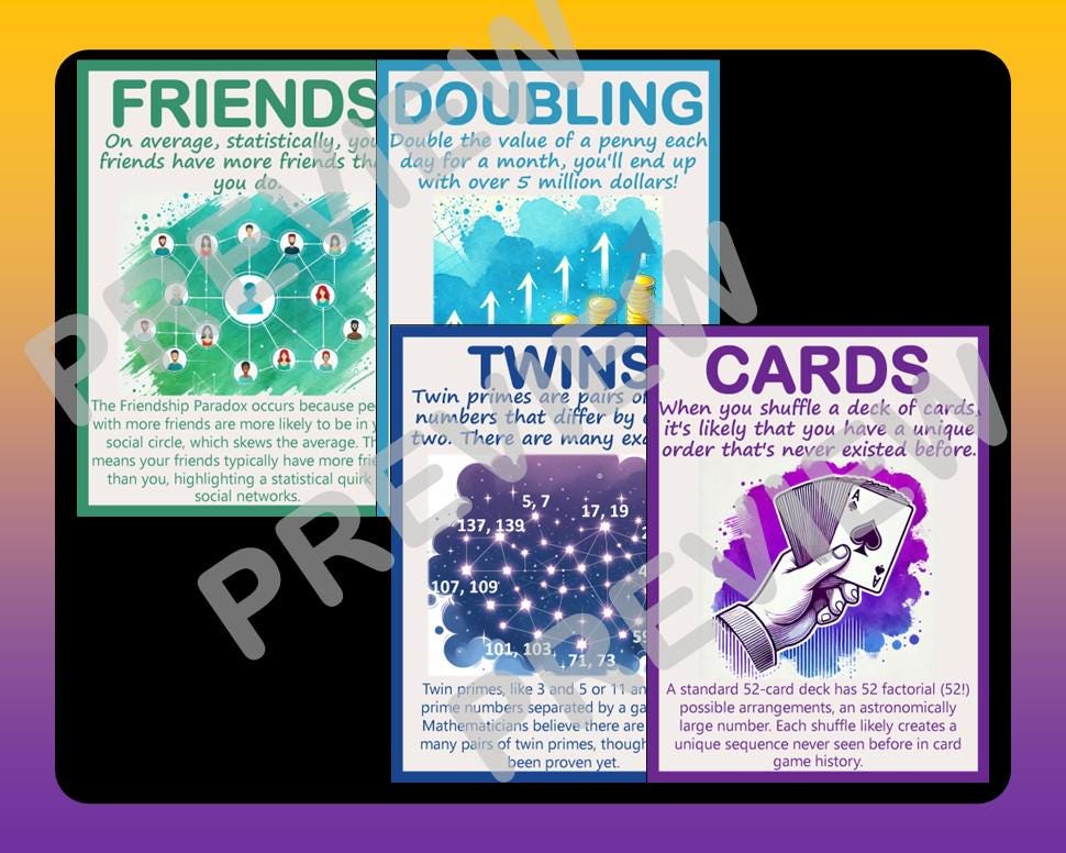 Math Facts Poster Set: STEM Classroom Decor Bulletin Board (digital ...