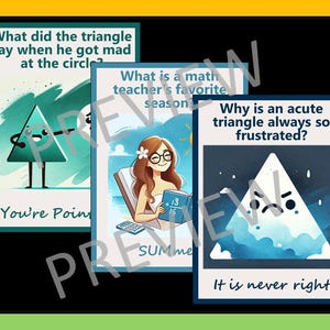 Funny Math Puns Poster Bundle: STEM Classroom Decor (PDF Download) - Etsy
