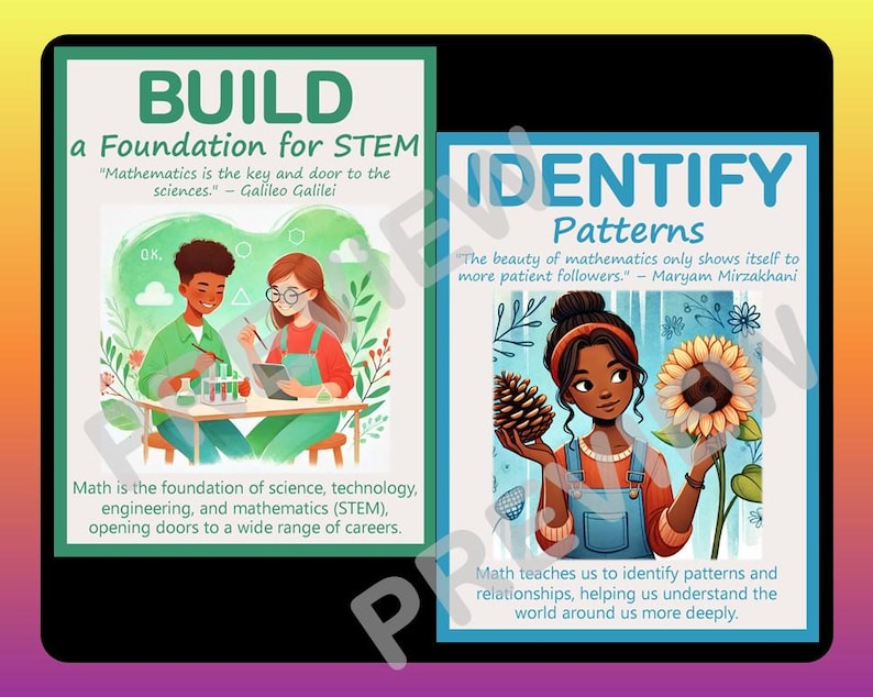 Why Learn Math Posters | Growth Mindset Motivational Math Quotes Poster ...