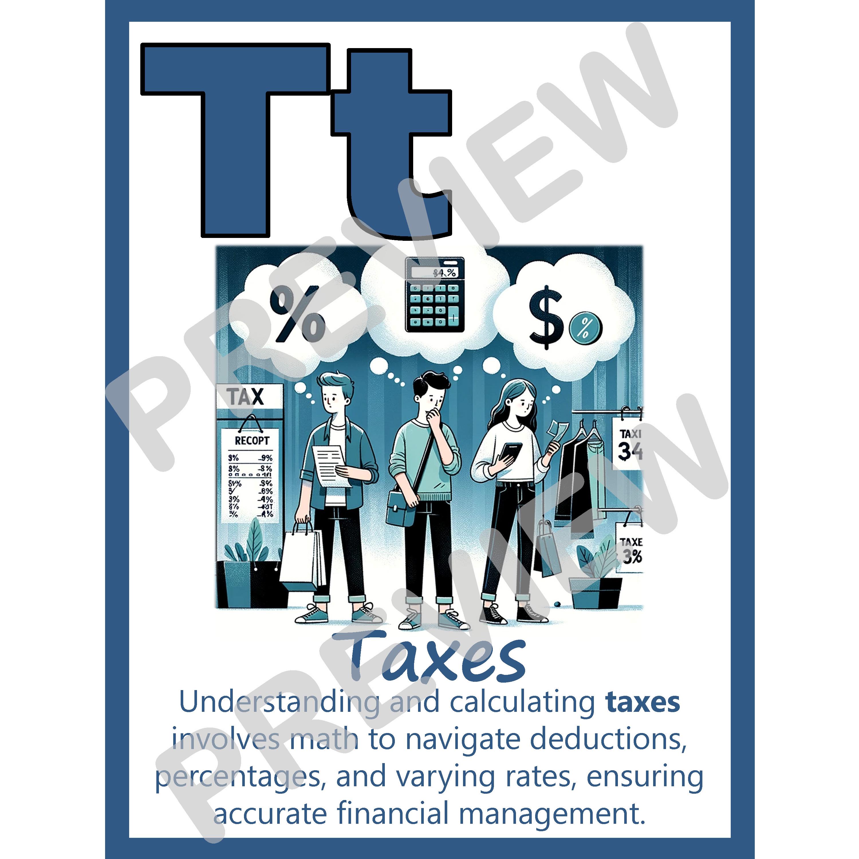 Math Alphabet Posters | Math is Everywhere in Everyday Life Poster Set ...