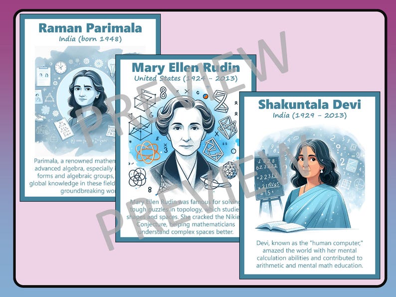 Women in Mathematics Posters: Inspiring STEM Classroom Decor (PDF ...