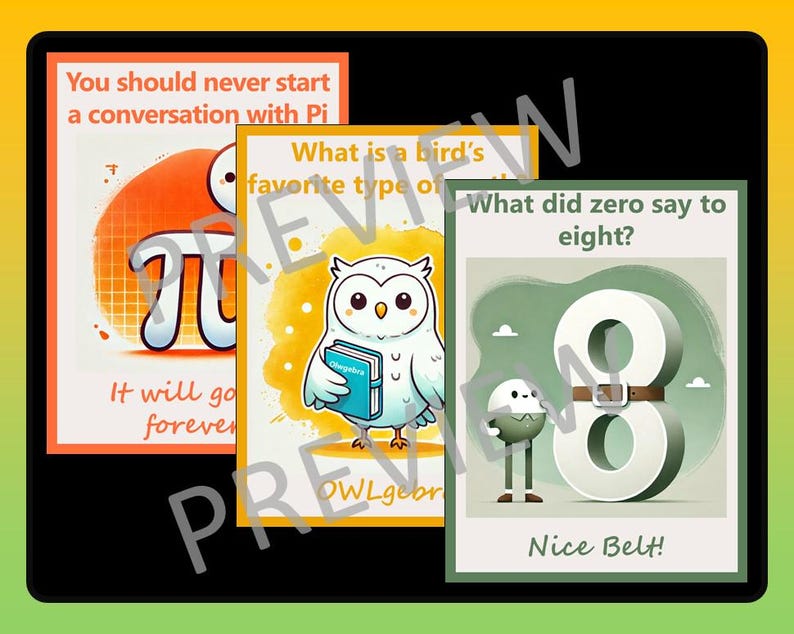 Funny Math Puns Poster Bundle: STEM Classroom Decor (PDF Download) - Etsy