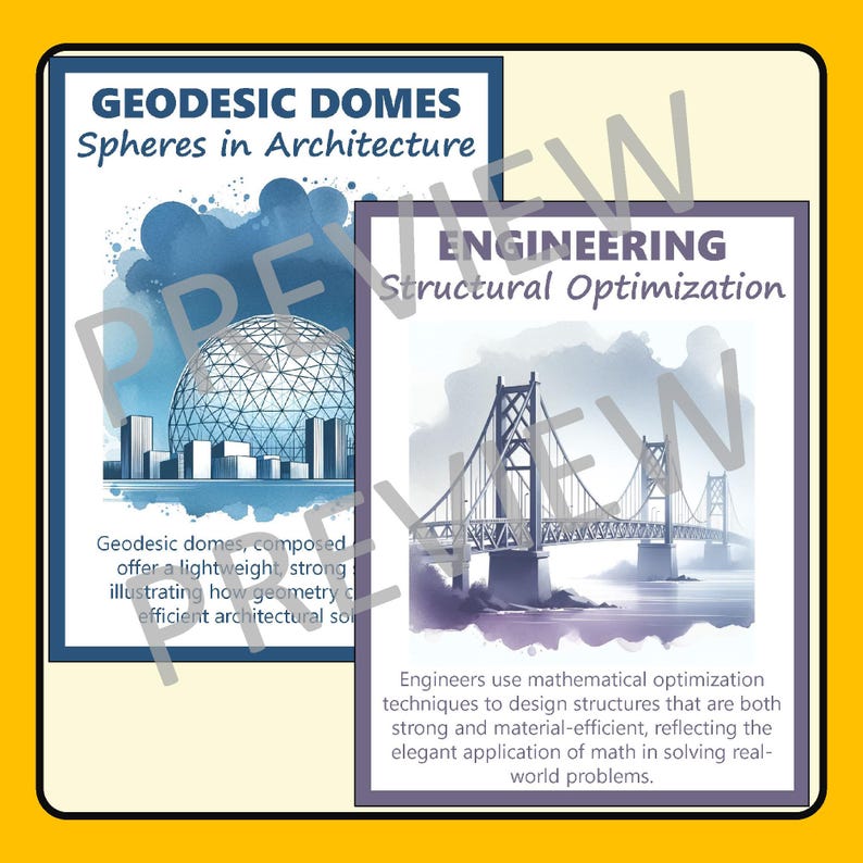 Math in Art & Architecture Posters: STEM Classroom Decor (PDF Download ...