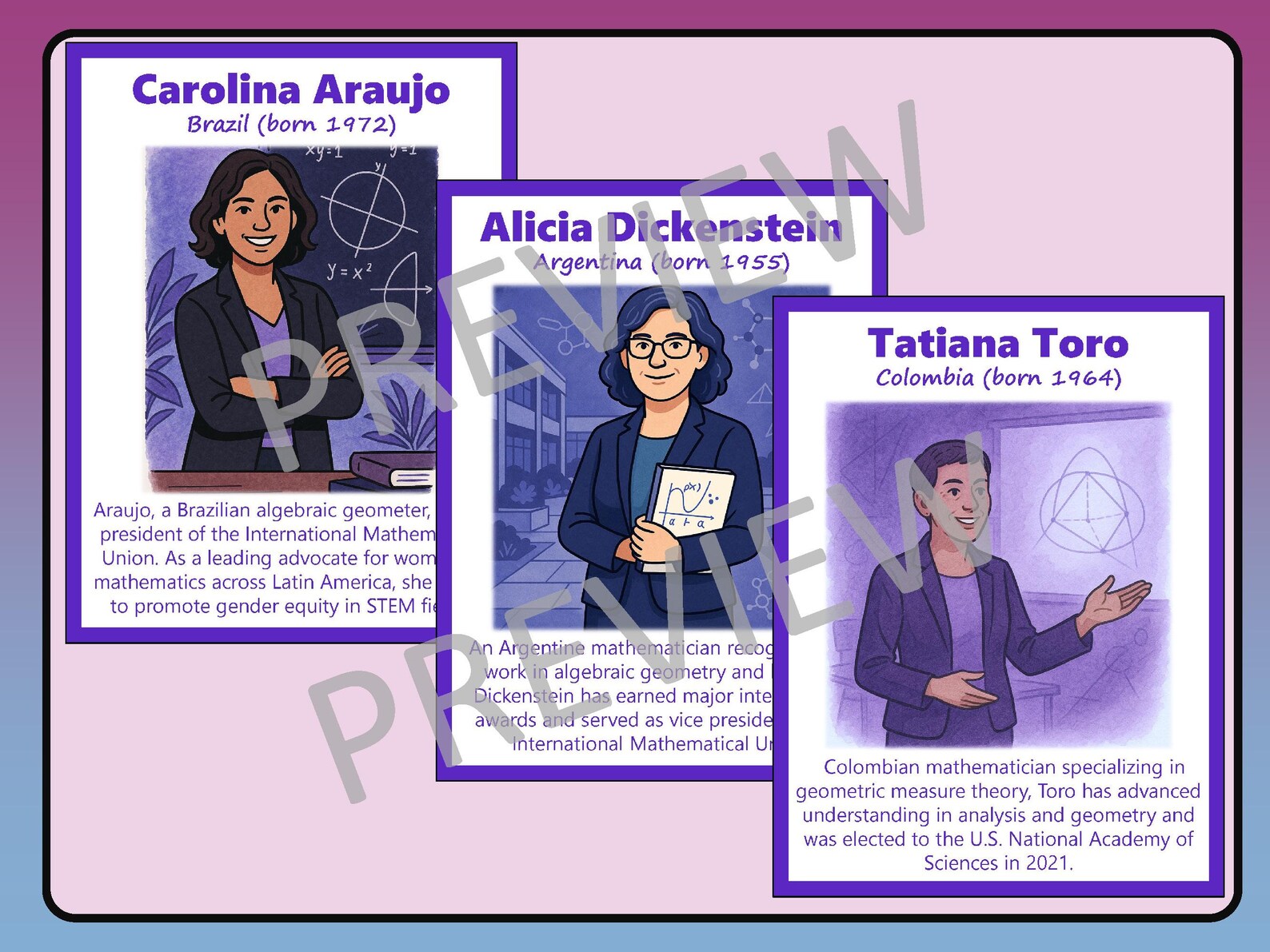 Women in Mathematics Posters: Inspiring STEM Classroom Decor (PDF ...