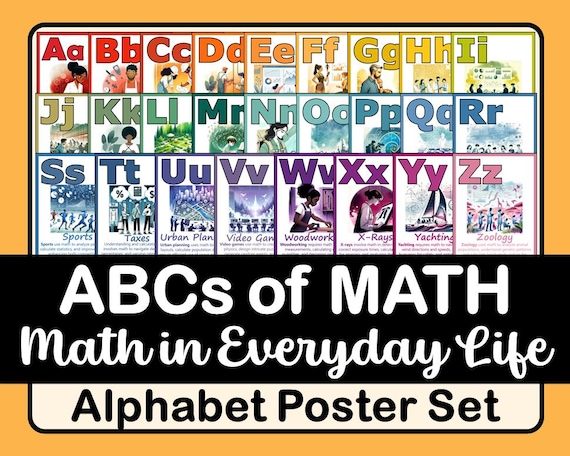 Items Similar To Math Abc Poster Print 11 X 17 On Etsy Australian