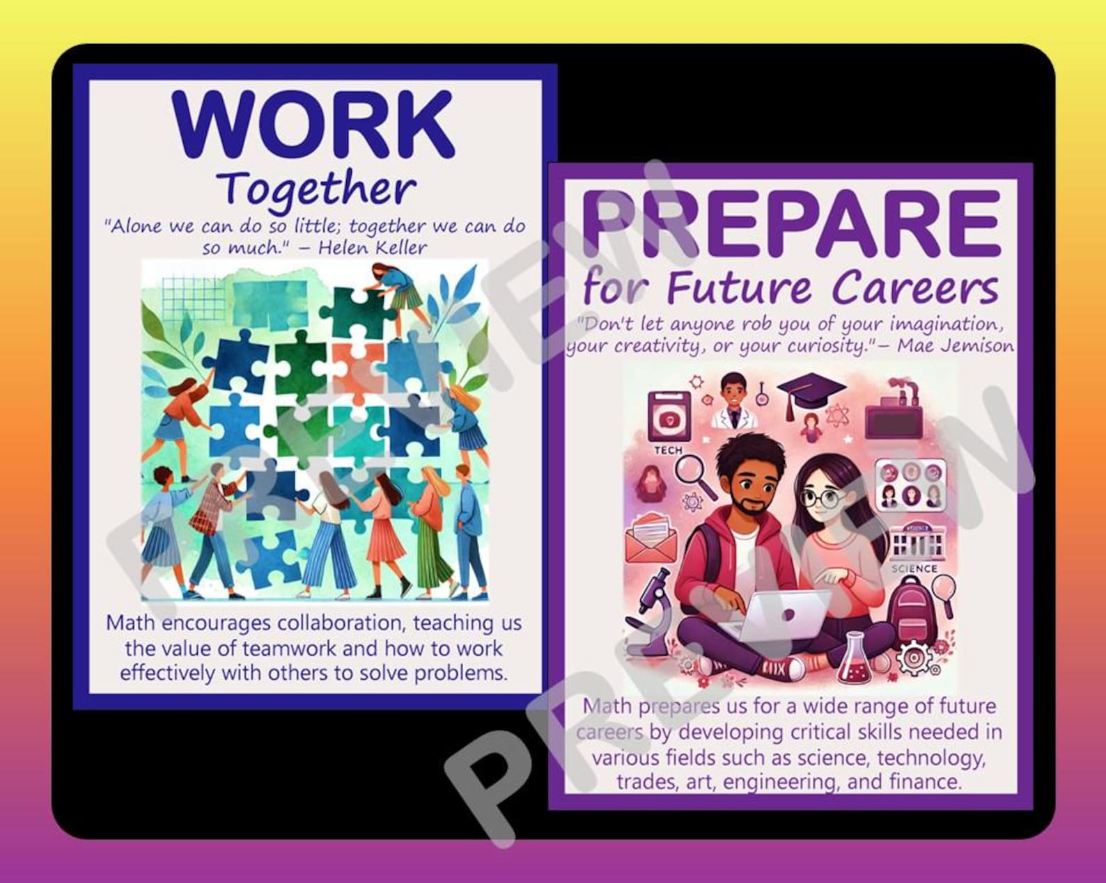 Why Learn Math Posters | Growth Mindset Motivational Math Quotes Poster ...