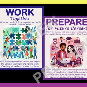Motivational Math Posters: Why Study Math? STEM Decor Bulletin Board ...