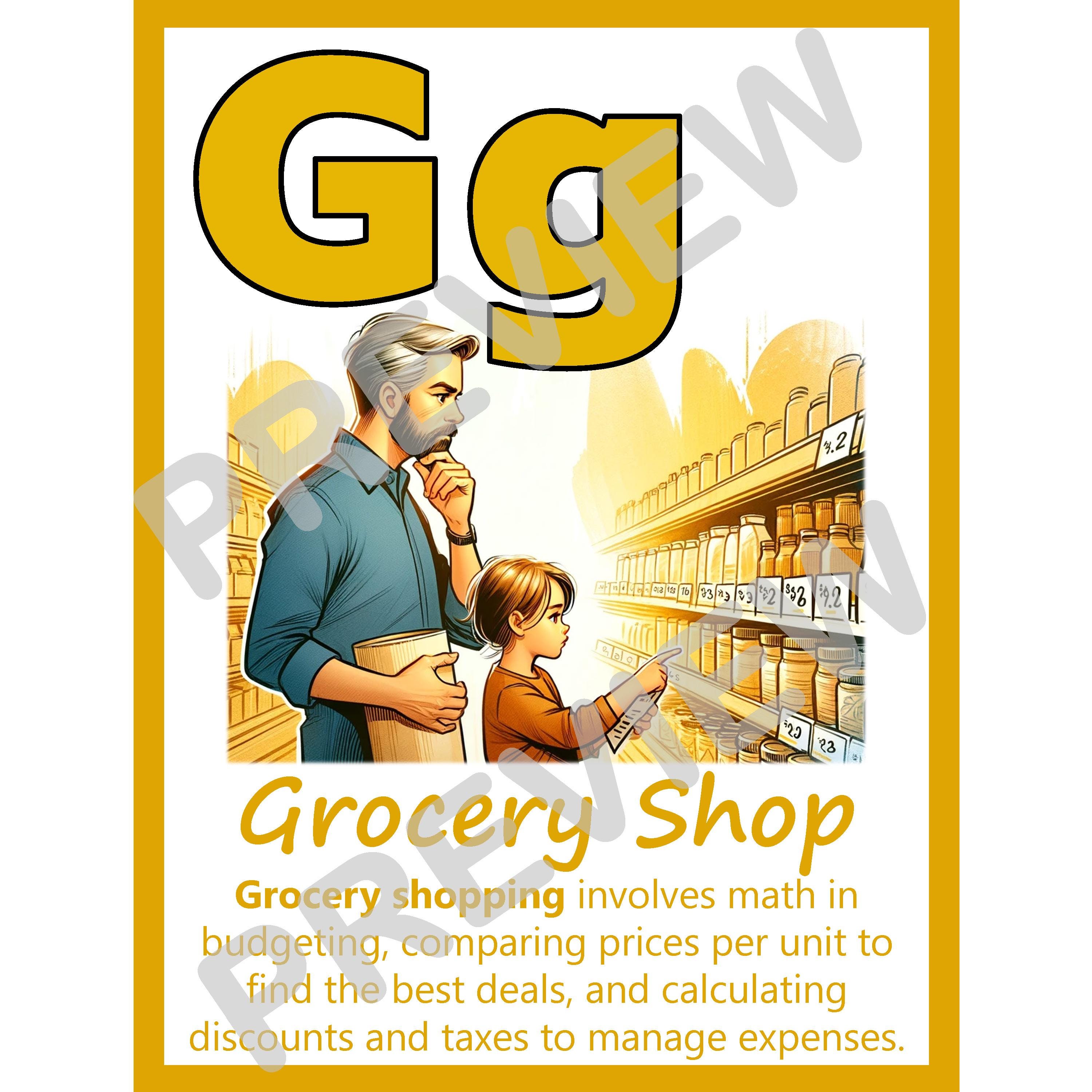 Math Alphabet Posters: Math in the Real World Classroom Decor Bulletin ...