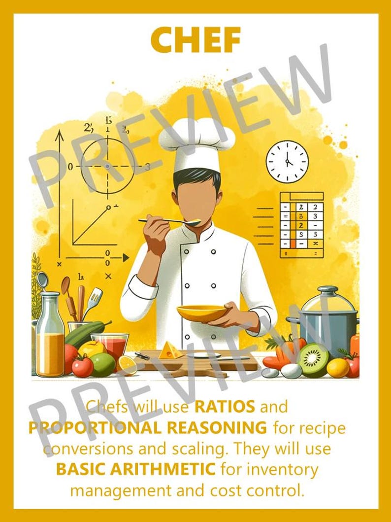 Math Careers Poster Set: STEM Classroom Decor (digital Download Set of ...