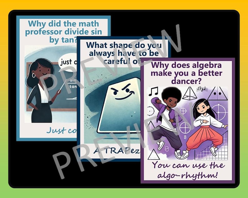 Funny Math Puns Poster Bundle: STEM Classroom Decor (PDF Download) - Etsy