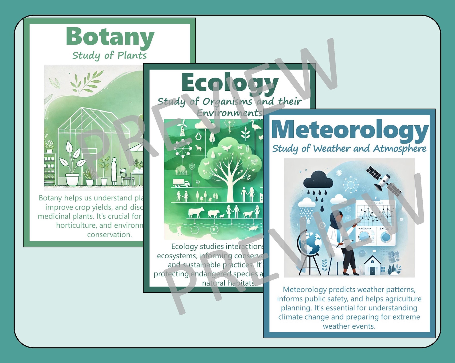 Science Classroom Posters: Branches of Science, STEM Education (PDF ...