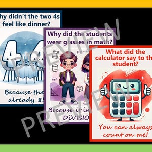 Fun Math Puns Posters for STEM Bulletin Board or Classroom Decor | Math ...