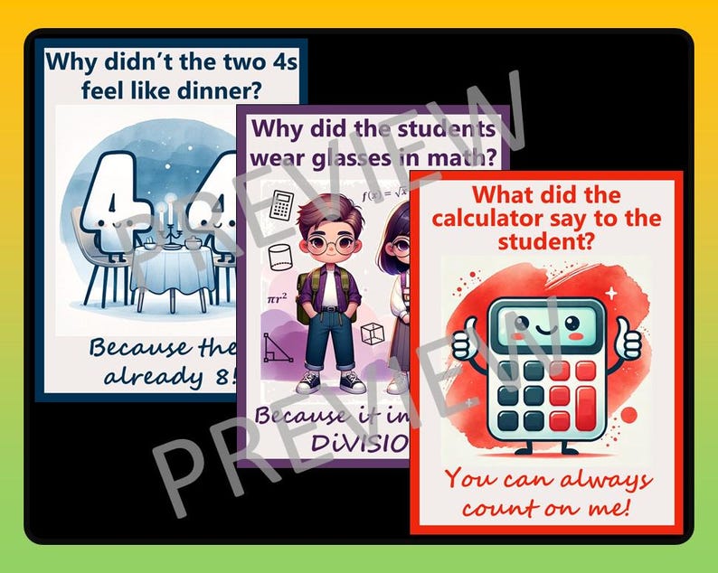 Funny Math Puns Poster Bundle: STEM Classroom Decor (PDF Download) - Etsy