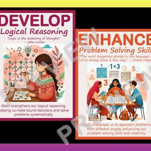 Motivational Math Posters: Why Study Math? STEM Decor Bulletin Board ...