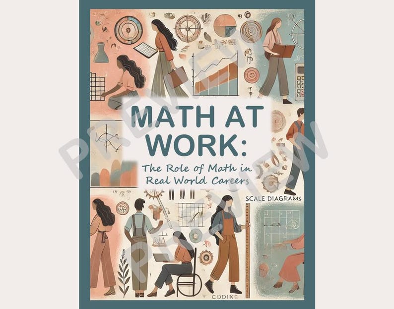 Math at Work: Exploring Math Involved in Careers Poster Set Boho ...