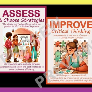 Why Learn Math Posters | Growth Mindset Motivational Math Quotes Poster ...