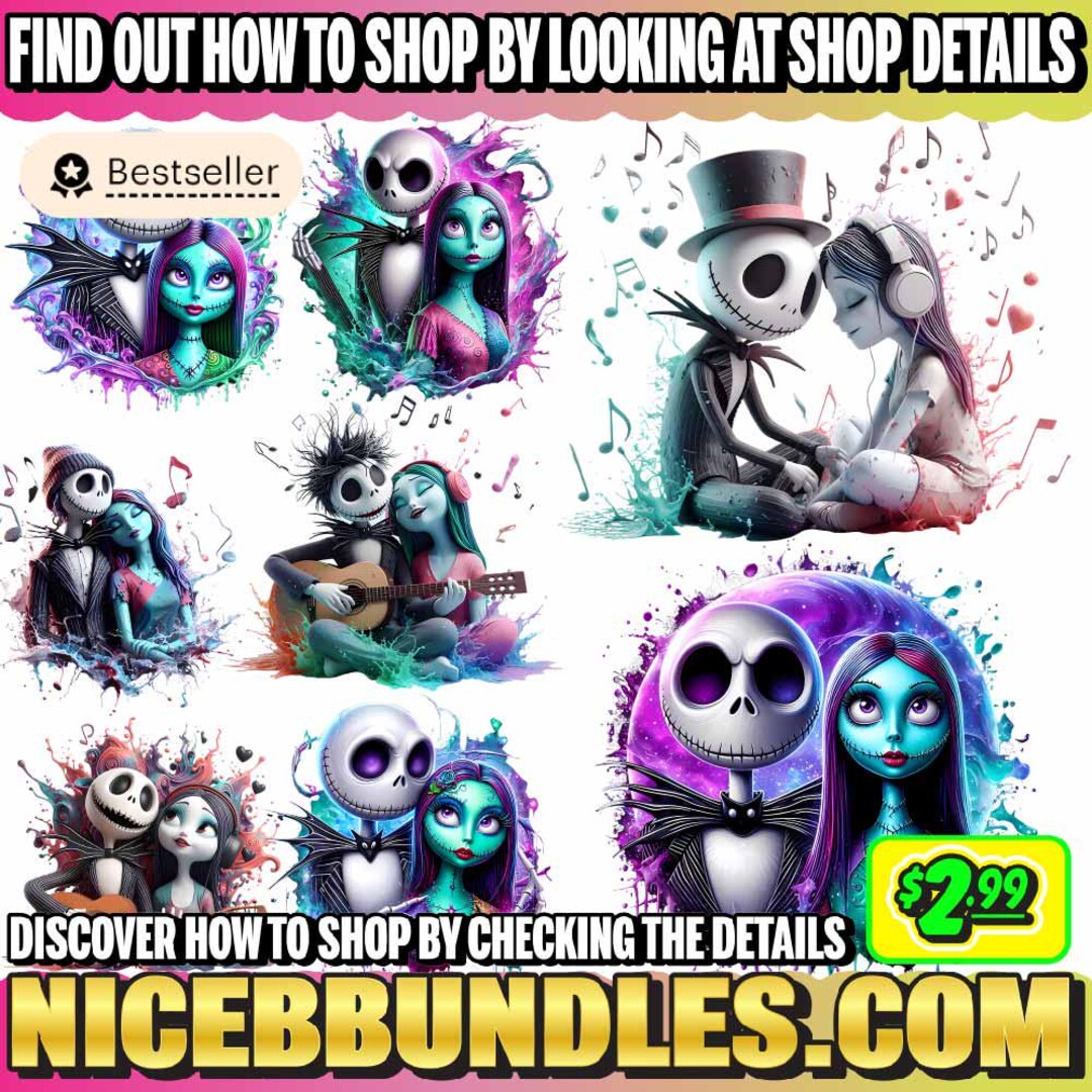 8 PNG Watercolor and Splash Jack and Sally Png for Christmas,nightmare ...