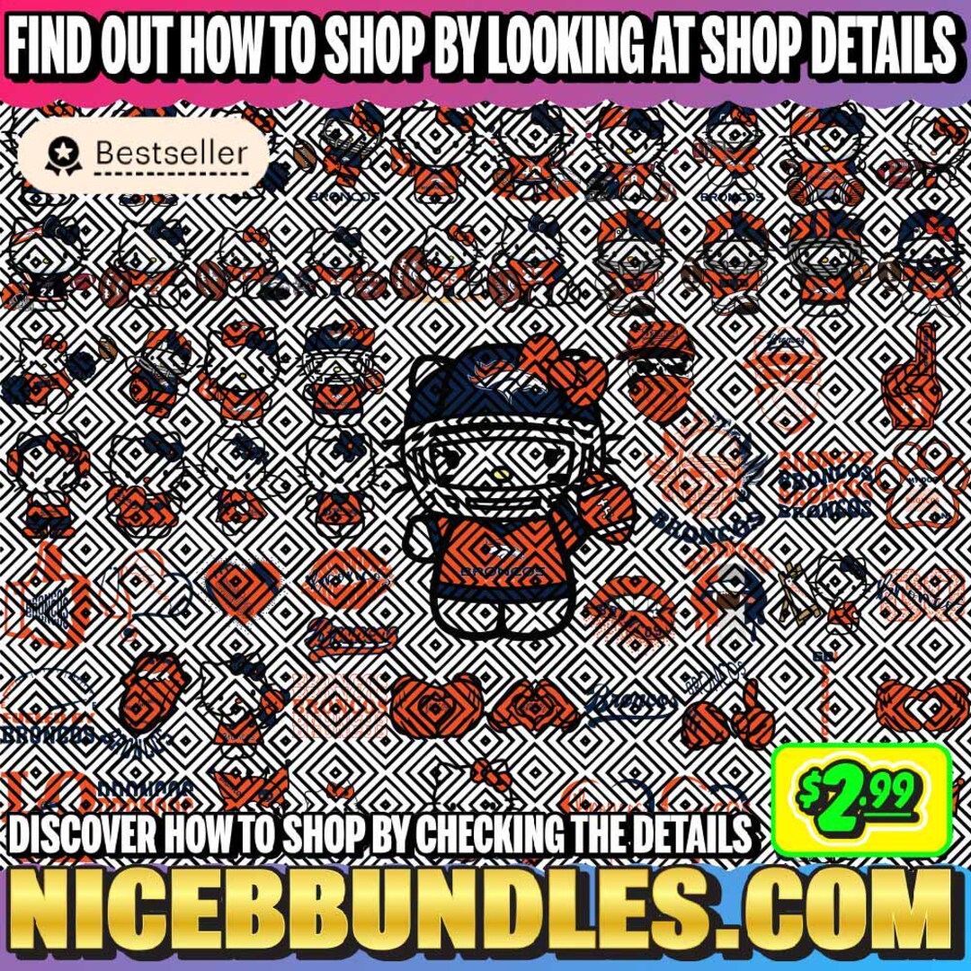 310 Hello-kitty Denver-broncos Logo Files Svg, Denver-broncos Svg, N-F ...
