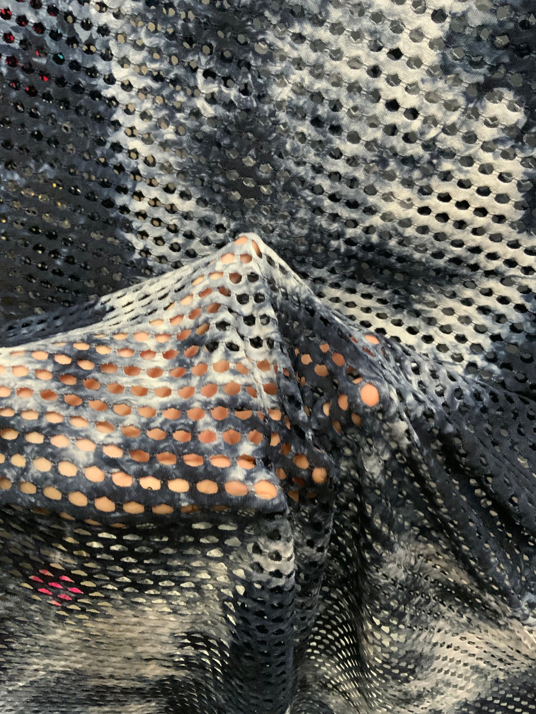 Tie Dye Fishnet Fabric, Fishnet Tie Dye Fabric, Rayon Spandex Fishnet ...