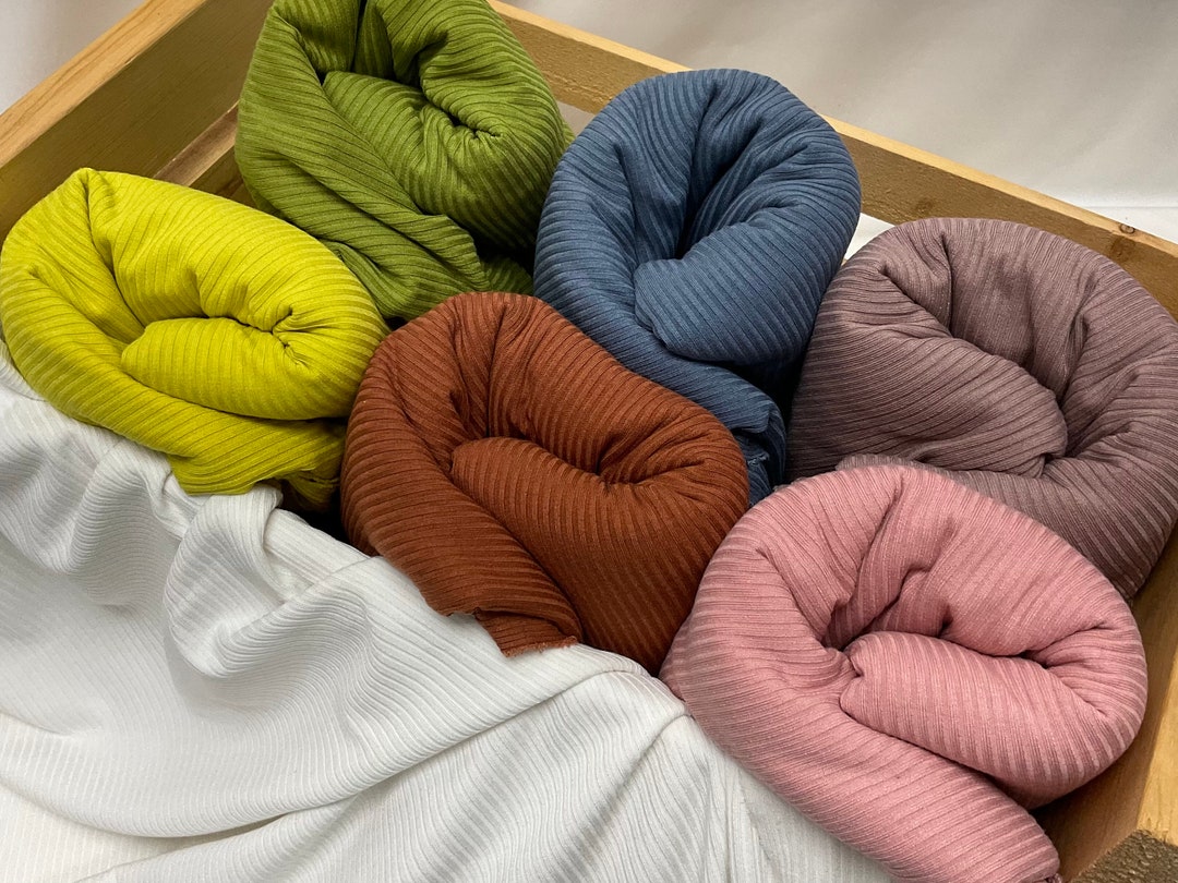 Rib 3X3 Knit Fabric Solid, Fabric by the Yards, Sweater Knit Fabric ...