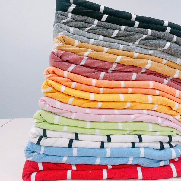 Stripe Jersey Fabric - Etsy