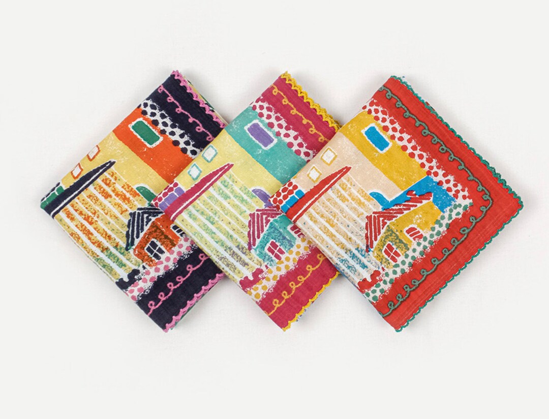 Florence Print Cotton Pin Stitch Scarf, Cotton Bandana, Gift Scarf ...