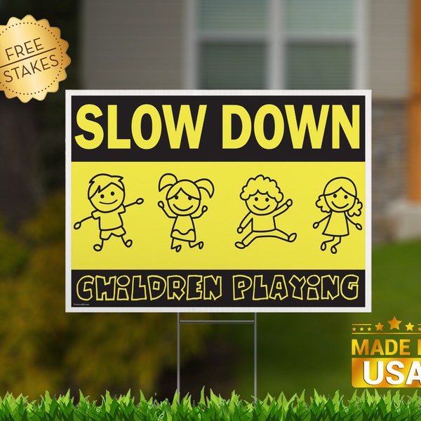 Slow Down Signs - Etsy