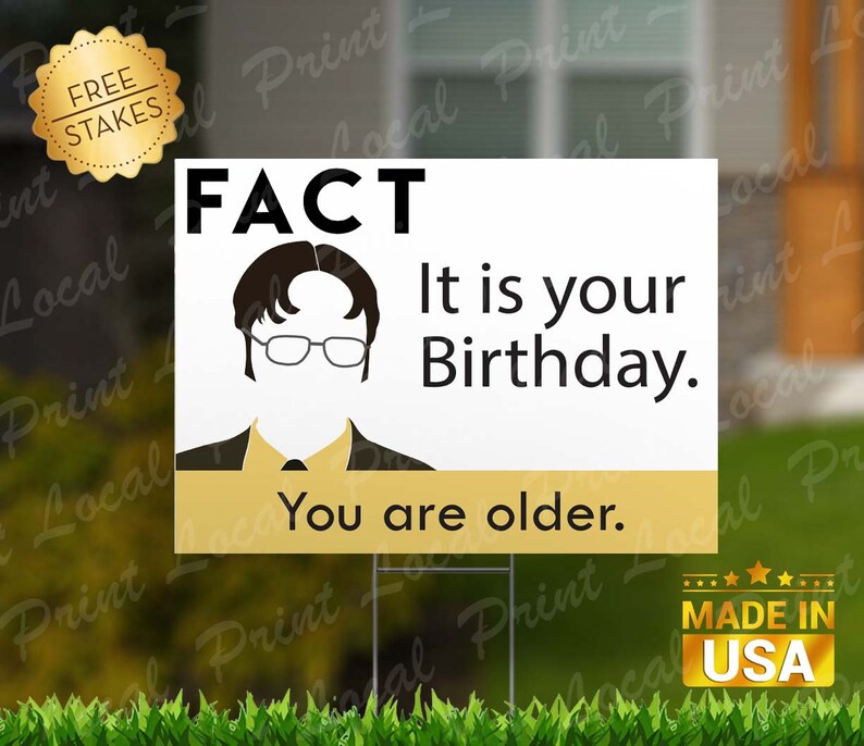 CUSTOMIZABLE the Office Birthday dwight Fact - Etsy