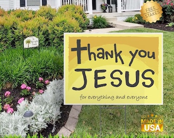 Thank You Yard Sign - Etsy