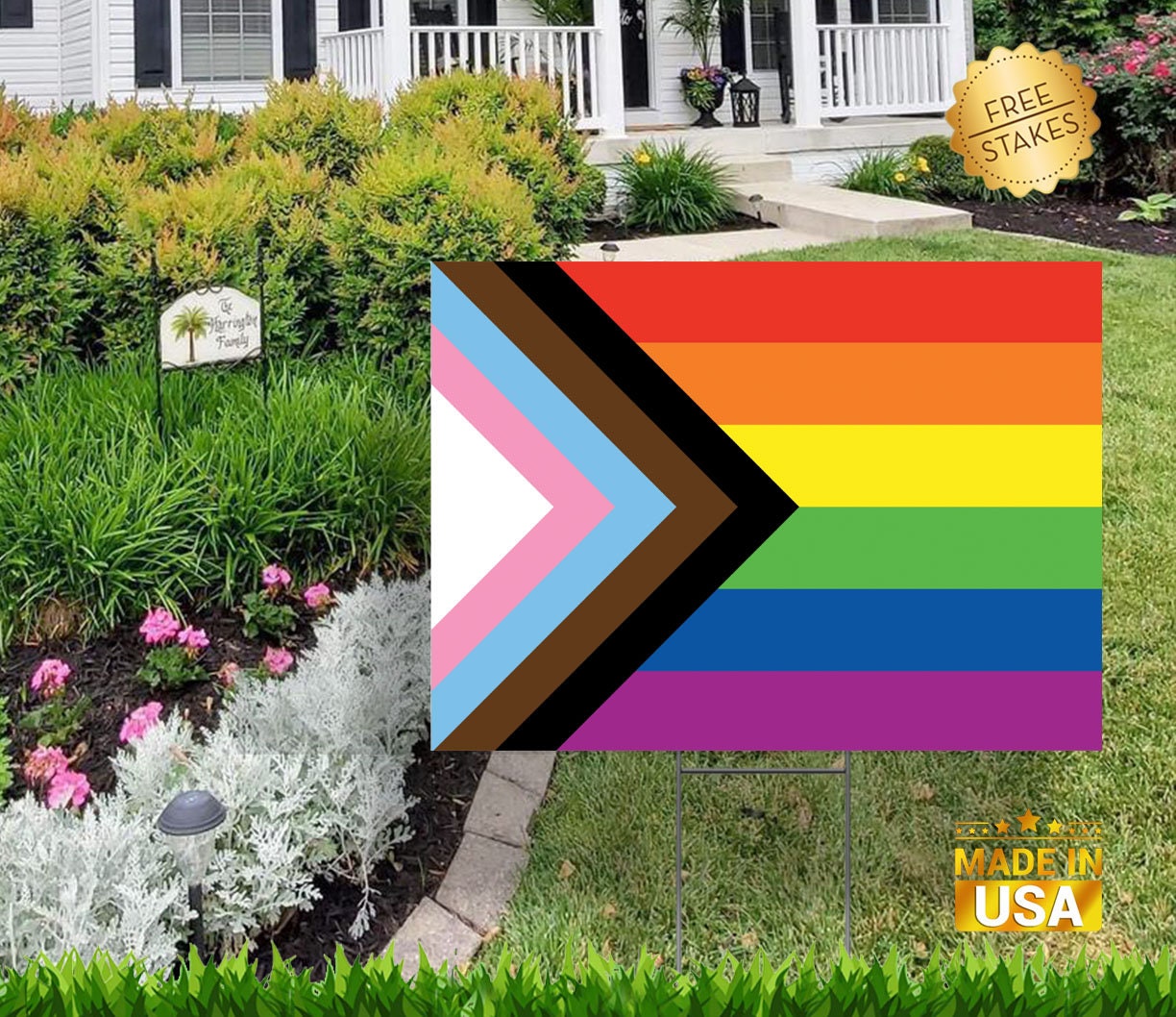 Progress Pride modern Edition Corrugated Yard - Etsy