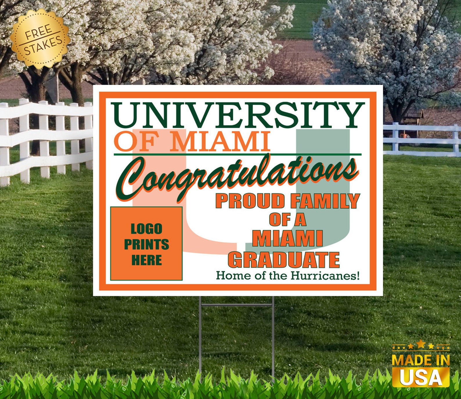 University of Miami Customizable Graduation Signs "home of the ...
