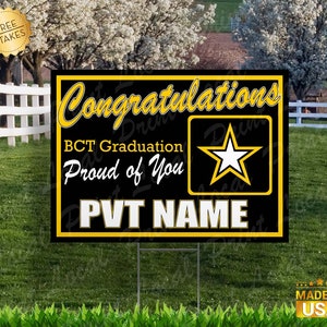 United States Army Basic Training Graduation Sign Army Yard Sign Join ...