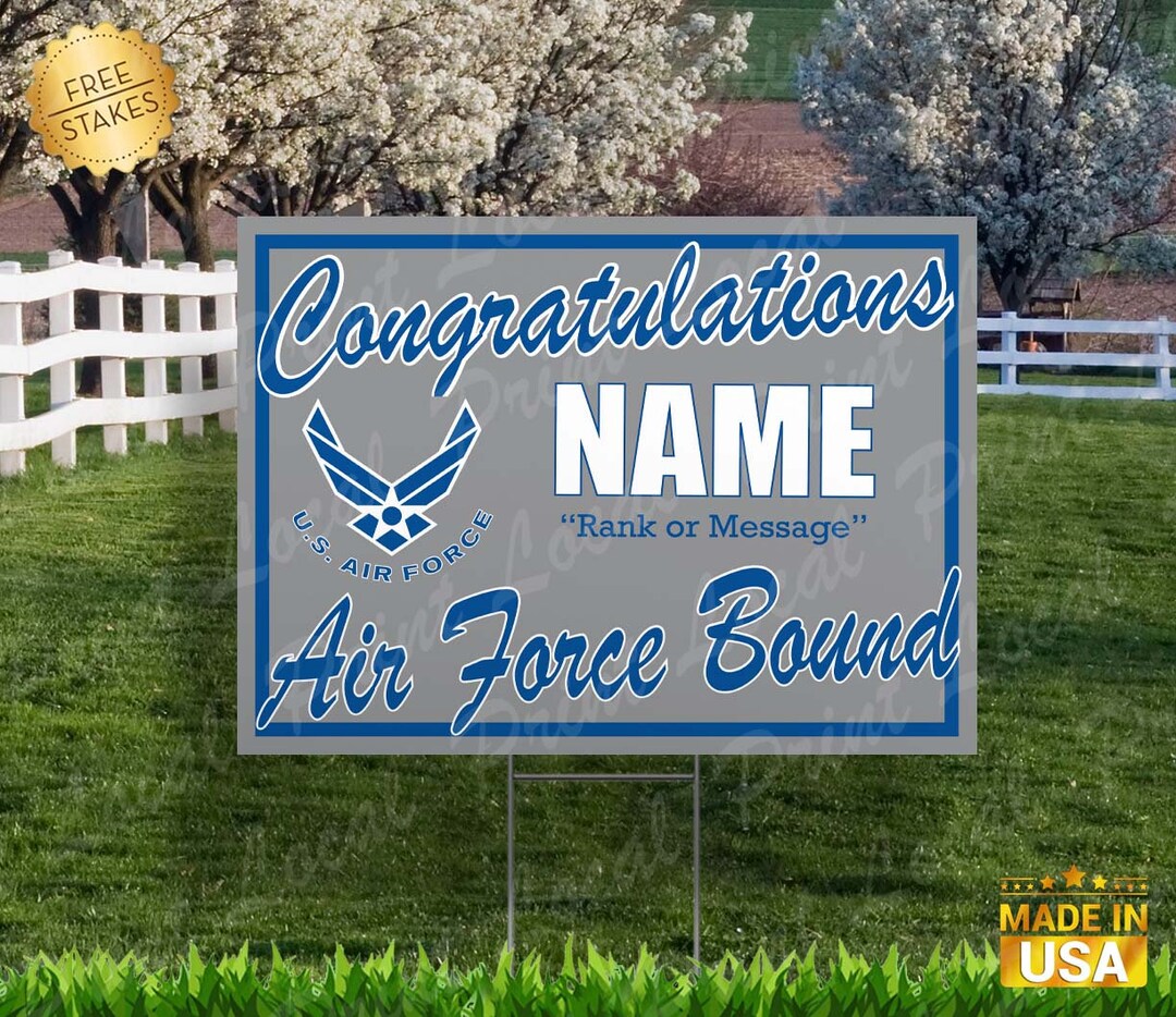 United States Air Force Sign Air Force Bound Yard Sign Join the Air ...