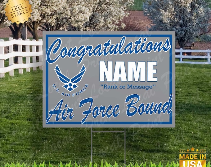 United States Air Force Sign Air Force Bound Yard Sign Join the Air ...