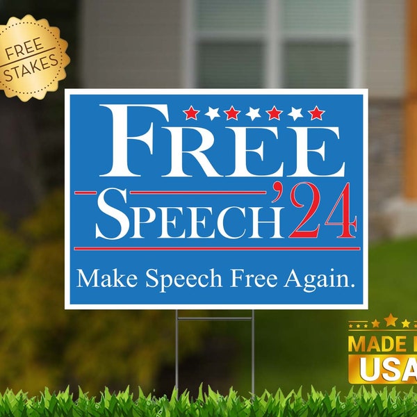 Free Speech Sign - Etsy