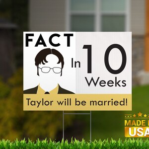 CUSTOMIZABLE the Office Birthday "dwight Fact" Edition - Yard Sign or ...