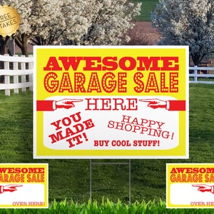 Garage Sale Yard Signs Customizable Yard Sign Rummage Sale Estate Sale ...