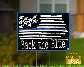 Back the Blue Sign - Etsy