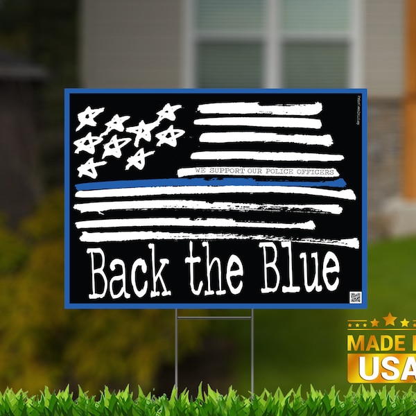 Back the Blue Yard Sign - Etsy