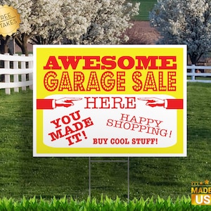 Garage Sale Yard Signs Customizable Yard Sign Rummage Sale Estate Sale ...