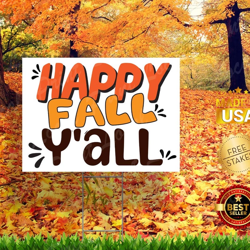 Happy Fall Sign - Etsy